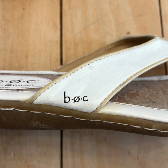 boc | Shoes | Boc Born Concept White Vegan Leather Thong Flip Flop ...